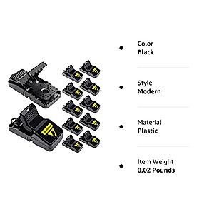 Dvcindy Mouse Traps Indoor for Home Small Mouse Trap for House Mice Snap Trap Effective Sanitary Quick Mouse Catcher - 12 Pack