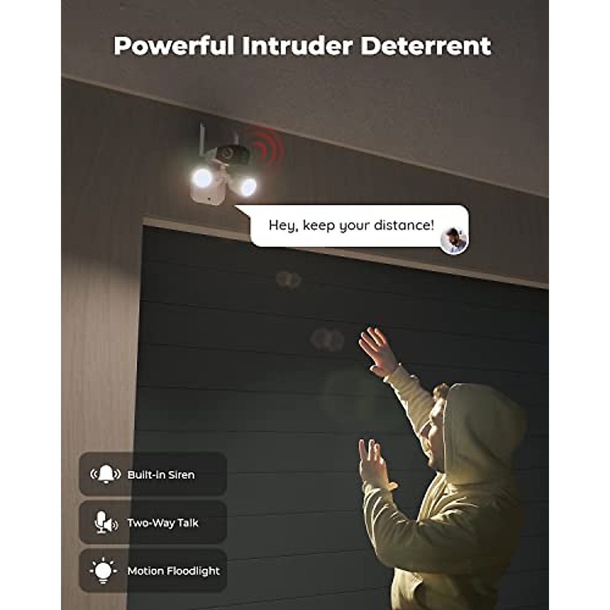 REOLINK Floodlight Camera, 4K Dual-Lens Wired WiFi Outdoor Security Camera 180° FOV, Smart Human/Vehicle/Pet Detection Siren Alarm, Color Night Vision, 2.4G/5GHz Dual-Band WiFi, Duo Floodlight WiFi