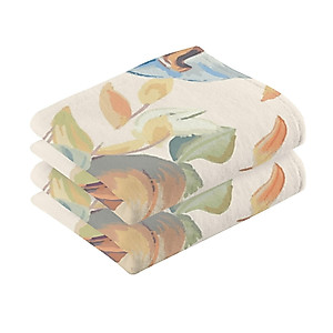 ALAZA Fall Pumpkins Hand Towels for Bathroom Set of 2 Soft Absorbent Cotton Bath Towels Decorative Face Towel 16" X 28"