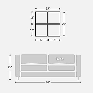 Oilpa Art Blue Abstract Wall Art Blue and White for Living Room Decor 12x12 Modern Gray Abstract 3D Geometric Canvas Print Picture Framed Artwork Bathroom Bedroom Home Decor 4 Pieces