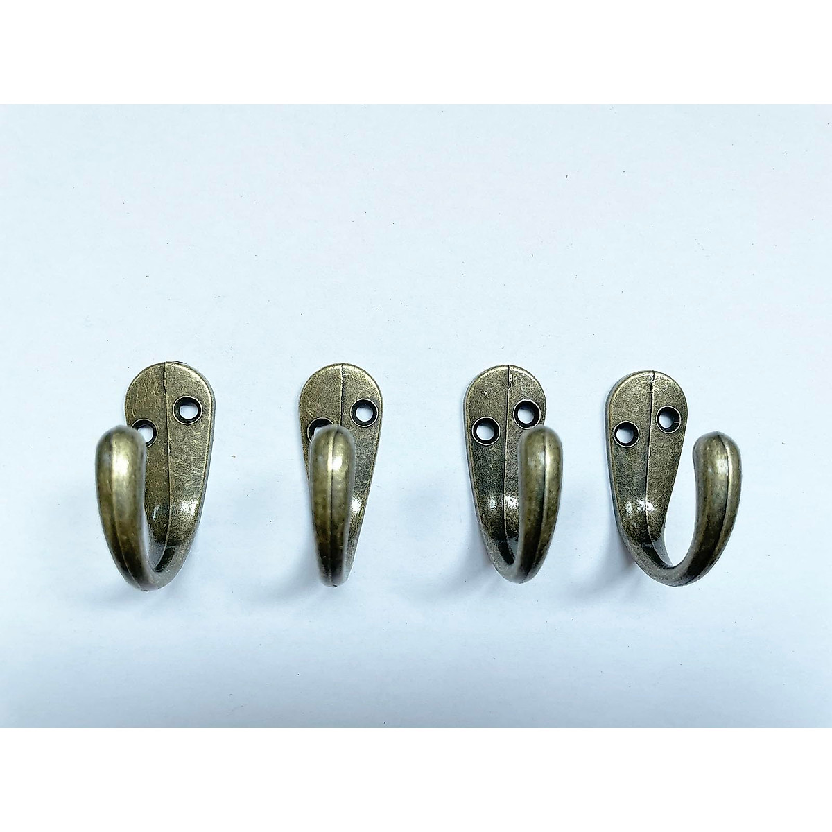 Mokife Coat Hooks Wall Mount, 6 Pack Bronze Rustic Entryway Hooks Heavy Duty Single Metal Utility Hook for Hanging Clothes Jackets Robes Towels Hats Keys Bags Cups