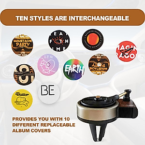 Car Retro Style Record Player Design, Car Air Freshener Clip, Car Vent Clip Aromatherapy Fragrance Diffuser, Rotatable Aromatherapy Clip, Car Accesories Interior.