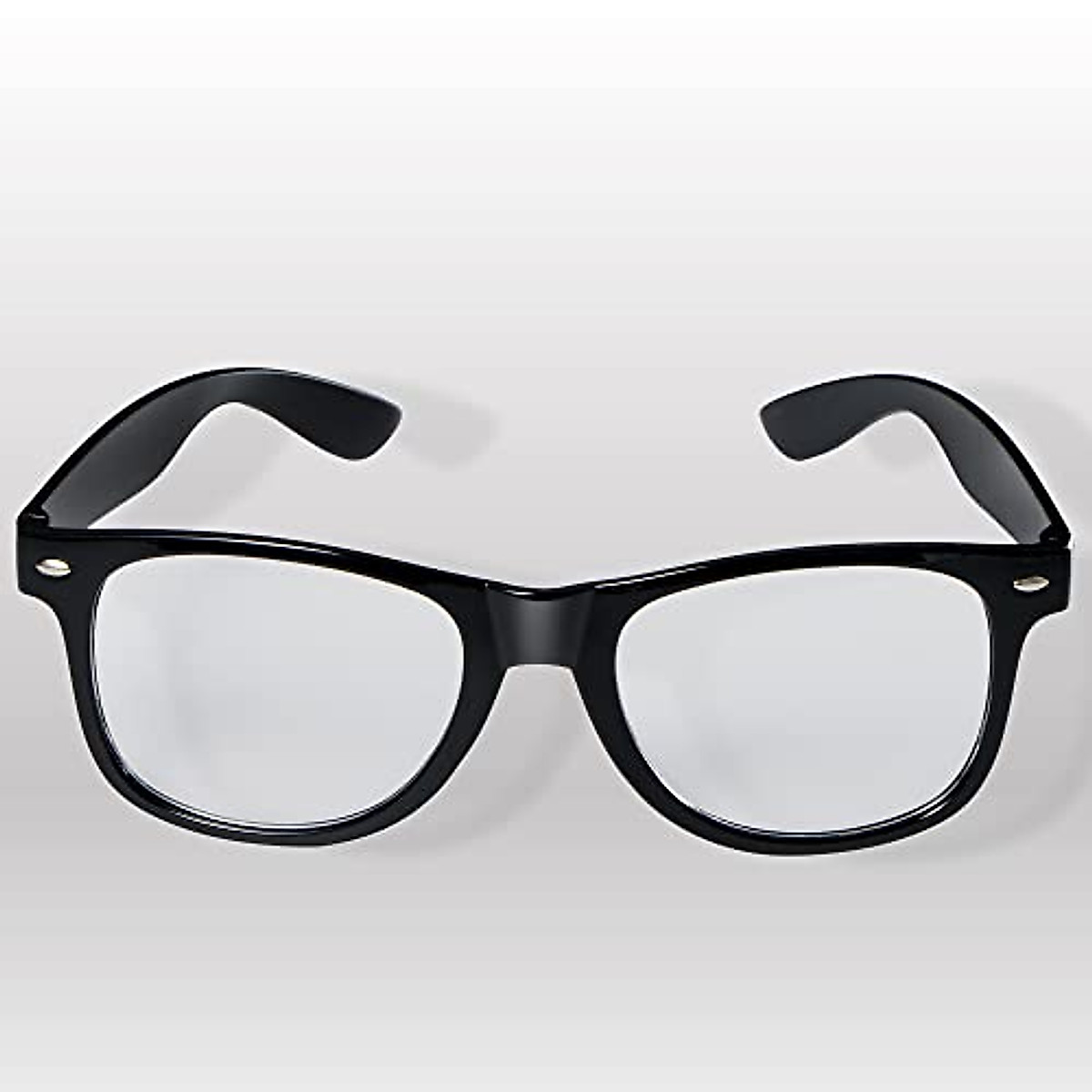 Spooktacular Creations Nerd Costume Glasses, Black Fake Glasses with Clear Lenses Nerd Glasses Costume Props Halloween Glasses Cosplay Glasses for Men Women Adult Halloween Accessories Outfit