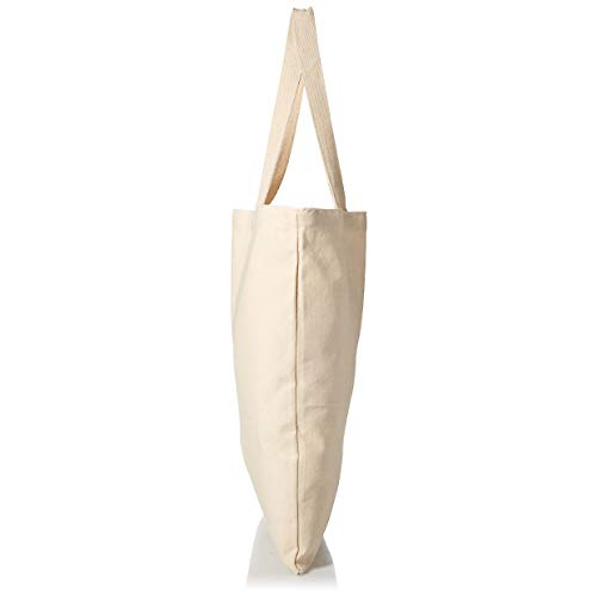 (12 Pack) 1 Dozen - Heavy Cotton Canvas Tote Bag (Natural)