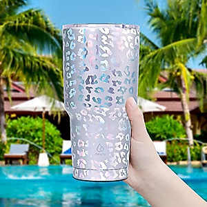 Swig Sip Stainless Steel Tumbler - 30oz Double Wall Coffee Cups Dishwasher Safe Vacuum Insulated Travel Coffee Mug (Laser Siver)