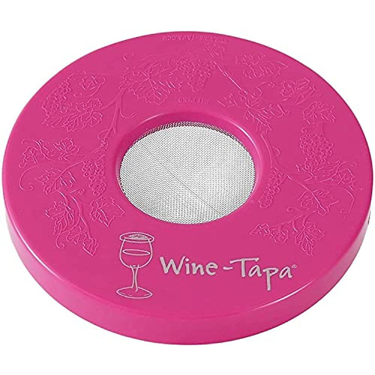 Wine Tapa Drinking Glass Covers- Keep Bugs Away from Wine Glasses Outdoors - Use as Cover for Coffee Mugs, Soda Cans, and Drinking Glasses, Set of 4 No Spill Drink Covers (Kissable)