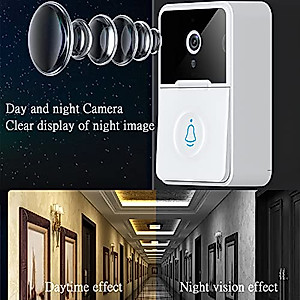 Ring Doorbell Wireless with HD Video, 90° View Angle, Intelligent Visual Electrical Equipment, Ring Video Doorbell with Night Vision,Two Way Audio, 38 Music, Smart Doorbell, Home Security System