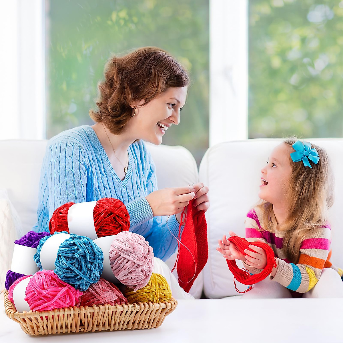 Timgle 20 Skeins Soft Chenille Yarn Thick Plush Yarn Multi Colors Soft Blanket Velvet Yarn for Crocheting and Knitting DIY Craft Total Length 20 x 145 M (20 x 159 Yards, 20 x 100 G)