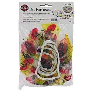NORPRO Plastic Bowl Covers, 6 Piece Set, 3-Inch to 10-Inch, Multicolored
