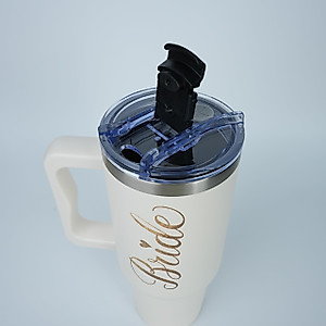 FROOBLEQUIRK 40oz Stainless Steel Tumbler - Insulated Water Bottle, Miss to Mrs Cup, Bridal Shower & Engagement Gift, Wedding & Bachelorette Party Present