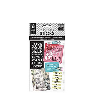 Me & My Big Ideas PPS-37 Pocket Pages Stickers 6 Sheets/Pkg-Love Yourself