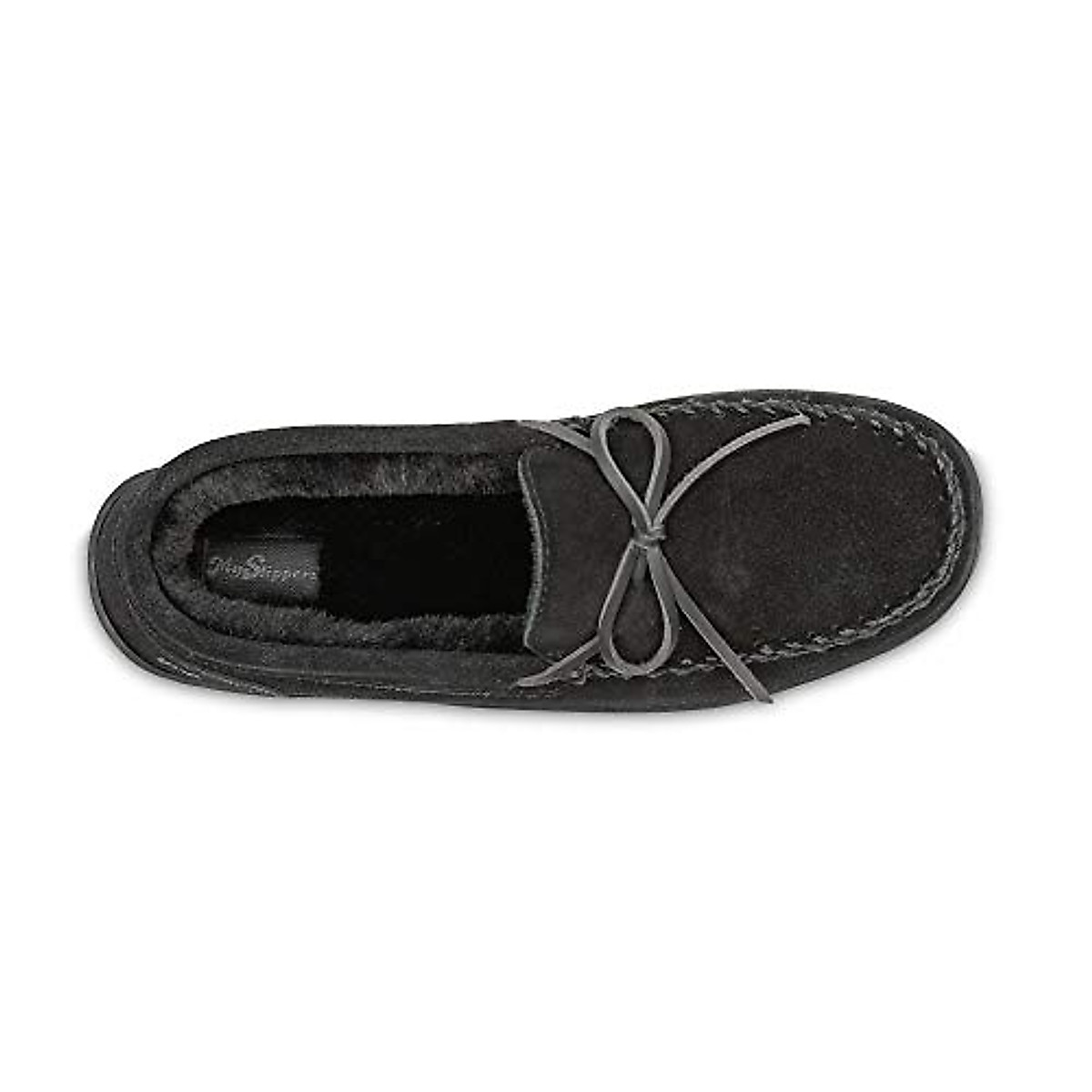 MySlipper Men's Size 11 Black Moccasin Slippers By:MyPillow