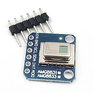 DEVMO AMG8833 88 IR Thermal Camera Sensor Breakout Imager Array Temperature Sensor Module Grid-Eye 8x8 Infrared Camera Module Array Board IIC I2C 3-5V Compatible with Ardu-ino Rasp-Berry Pi AMG-8833