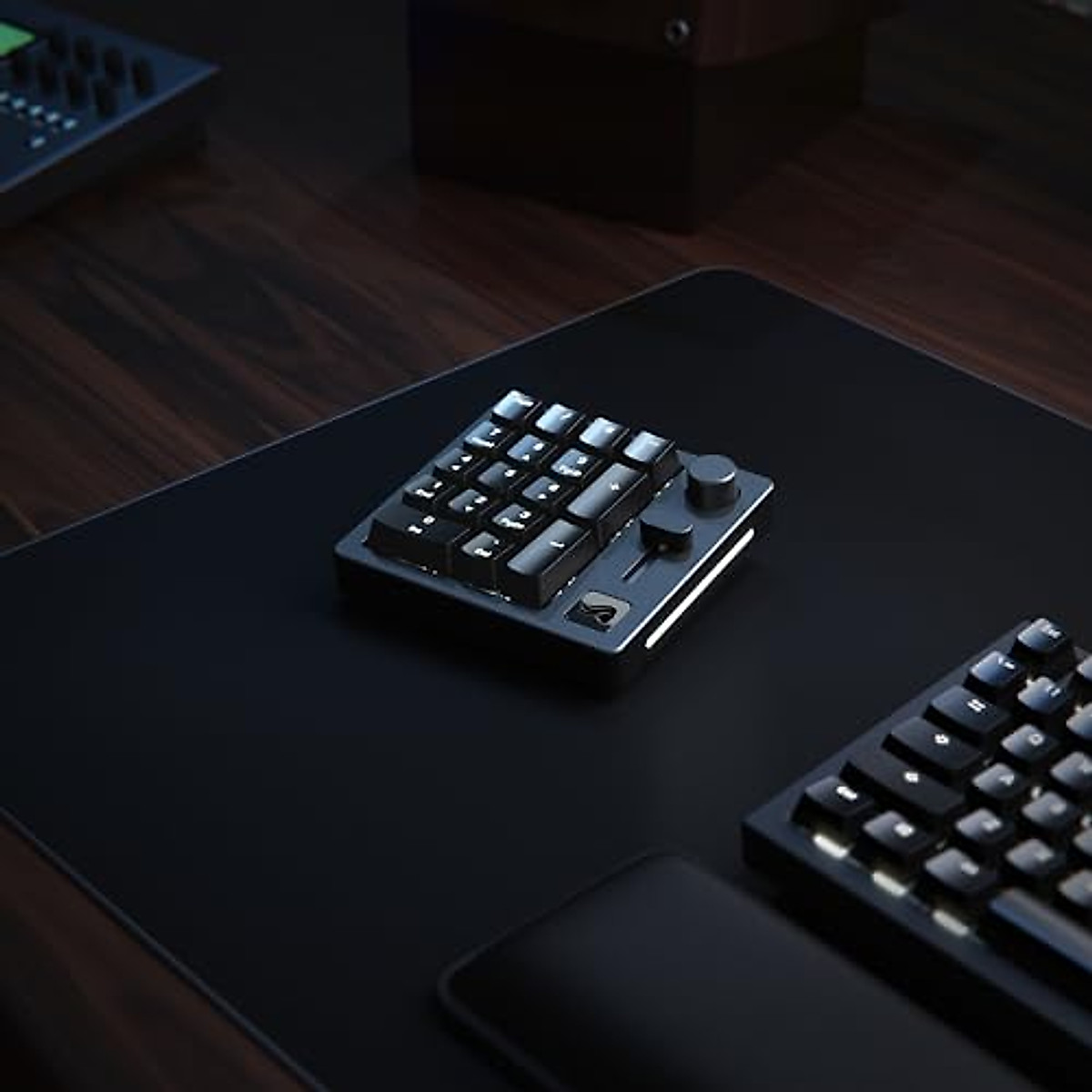 Glorious GMMK Macro Pad - Black Mechanical Numpad - 10 Key USB Keypad - Hotswap, Programmable Volume Knob, RGB Backlit, Wired & Wireless Bluetooth- Gaming Keyboard Number Pad