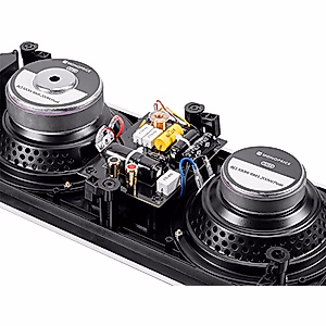 Monoprice 3-Way Carbon Fiber In-Wall Column Speaker - 6.5 Inch (Each) With Ribbon Tweeter, 8 Ohm Nominal Impedance, Magnetic Grille, 200 Watt Max, White - Amber Series