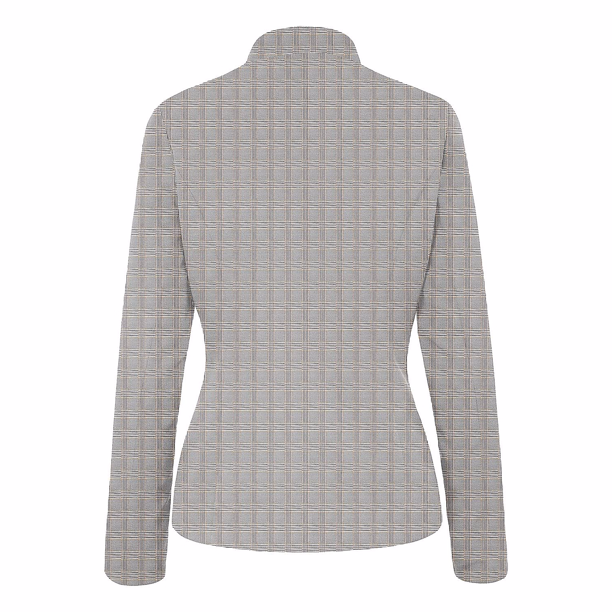 GRAPENT Women's Plaid Business Casual Buttons Pockets Open Front Blazer Suit Cardigan Outerwear Large (Fits US 12-US 14)