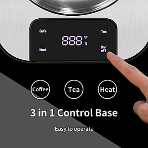 iMiGoo Intelligent Coffee Percolator 24OZ- Tea Maker - Double Layer Stainless Steel Electric Kettle 1000ML MG-W03A