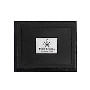 Tabletop Water Fountain - 3-Tier 7-Inch Indoor Waterfall with Candle Holder, Electric Pump, and Soothing Sounds for Home Decor by Pure Garden (Black)