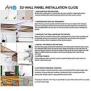 Art3d A10041 3D Wall Panels, White