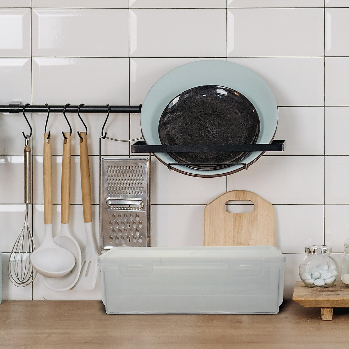 DOITOOL Bread Containers Storage Airtight Loaf - Transparent Plastic Bread Box for Homemade Bread - 7 Inch Bread Keeper Bread Holder Bread Saver for Homemade Bread Storage