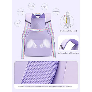 Girls Backpack Cute Elementary Bookbags Middle School bags Casual Daypack Backpacks Durable Lightweight Travel Bags (Pink,Small)