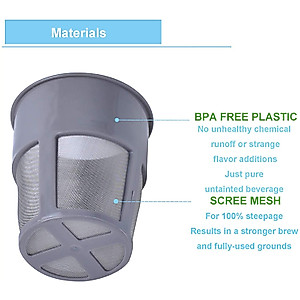 Podoy K400 Reusable Coffee Filter Inner for Compatible with Keurigg My K Cup 2.0 K250 K300/350/375 /450/475 Grey Universal Extra Filter