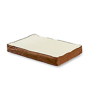 Happy Hounds Oscar Orthopedic Large (48 x 36 in.) Mocha Rectangle Pillow Style Dog Bed