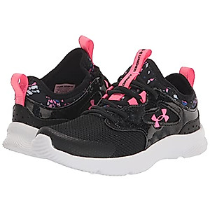 Under Armour Girls' Pre School Infinity 2.0 Print Alternate Closure, (001) Black/Black/Pink Punk, 2, US