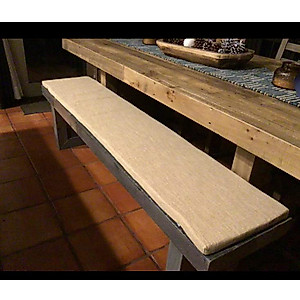 Jininworl Washable Bench Cushion, Non-Slip Bench Pad for Shoe Storage, Window, Piano, Dining (Brown; Personalize)