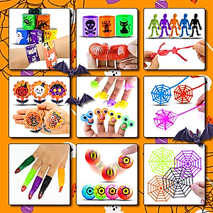 586 PCS Halloween Party Favors for Kids, Bulk Halloween Toys for Trick or Treat Non Candy Fillers Classroom Prizes Halloween Goodie Bags Stuffers Treasure Box Toys Gifts for Kids Party Supplies