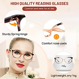 OCCI CHIARI Small Round Reading Glasses Women Stylish Readers for Petite Face(Brown 2.5x) 1.0 1.25 1.5 1.75 2.0 2.25 2.5 2.75 3.0 3.5 4.0 5.0 6.0