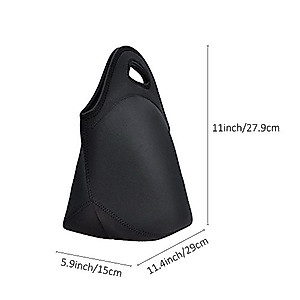 Aiphamy Neoprene Lunch Bag for Kids, Insulated Lunch Box Tote for Women Men Adult Teens Boys Teenage Girls Toddlers (Black)