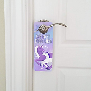 GRAPHICS & MORE Magical Mom Unicorn and Baby Plastic Door Knob Hanger Sign