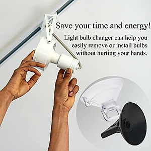 Light Bulb Changer Suction Cup Light Bulb Removal Tool 2 Size Bulb Remover MR16 GU10 Lamp Changer Head for Halogen Mini Track Lights and Range Hood(6PCS)