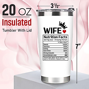 Gifts for Her Anniversary, Gifts for Her - Gifts for Wife, Wife Gifts from Husband - Anniversary, Birthday Gifts for Wife - Mothers Day Gifts for Wife - Wife Birthday Gifts Ideas - Wifey Tumbler 20 Oz