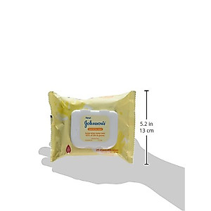 Johnson's Baby Disposable Hand & Face Cleansing Wipes, Pre-Moistened Wipes Gently Remove 99% of Germs & Dirt from Delicate Skin, Paraben-, Phthalate- & Alcohol-Free, Hypoallergenic, 25 ct
