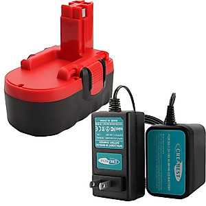 Creabest 18V 3.5Ah Ni-MH for Bosch Battery BAT026 BAT025 BAT180 BAT181 BAT160 BAT189 2607335265 2607335266 2607335270, Include 1.2V-18V Ni-MH/Ni-CD Battery Charger