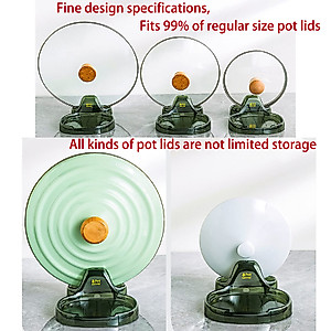 Multifunction Kitchen Spatula Rack - Versatile Pot Lid Ladle Holder - Kitchen Spoon Rest/Spoon Holder for Stove Top - Food Grade Plastic Spoon Holder (Transparent Green2pc)