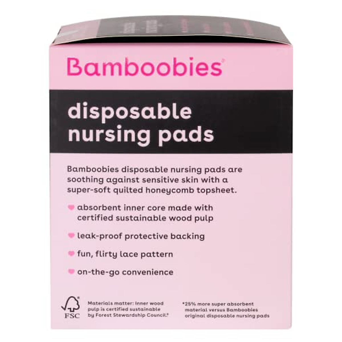 Bamboobies Disposable Nursing Pads for Breastfeeding & Sensitive Skin, Super-Absorbent Milk Proof Pads, Perfect Baby Shower Gifts, 60 Count
