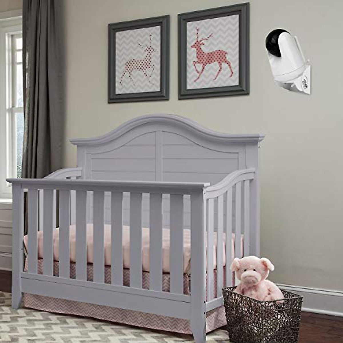 Baby Monitor Mount for VAVA Baby Monitor Camera VA-IH006/ VA-IH009/HiPP Baby Monitor,Adjustable Angle Wall Mount Bracket,Aluminum Alloy Material (White)