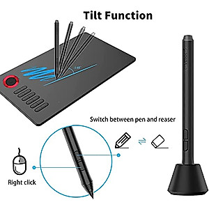 VEIKK A15Pro Graphics Drawing Tablet 10 x 6 Inch Digital Pen Tablet with 12 Shortcut Keys -1 Quick Dial and Battery-Free Passive Stylus,Supports Tilt Function,for Mac/Chrome/Windows/Linux/Android OS