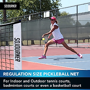 Pickleball Set with Net - Regulation Size Portable Pickleball Net System with Line Marking Kit - Includes Net, Court Markers & Storage Bag