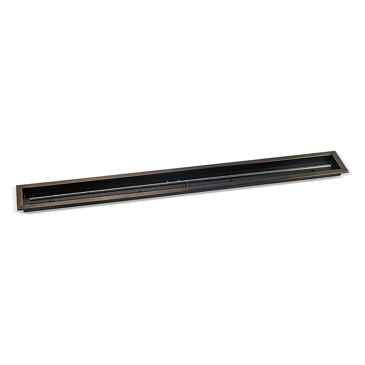 72"x 6" Linear Channel Oil Rubbed Bronze Drop-in Pan with Spark Ignition Kit - Natural Gas