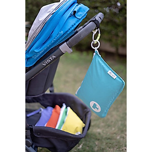 OYYO Diaper Bag Organizer Pouches a 5 pc Set. Machine Washable, Color Coded, Diaper pad and Wet Bag Included.