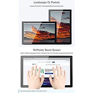 waveshare 13.3inch Magic Mirror Mini-Computer Powered by Raspberry Pi CM4 13.3inch HD Touch Screen with USB/ETH Ports with Powerful Raspberry Pi CM4101000 Inside