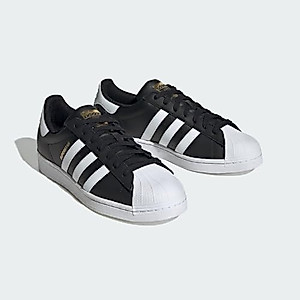 adidas Originals Men's Superstar Sneaker, Black/Core White/Black, 15