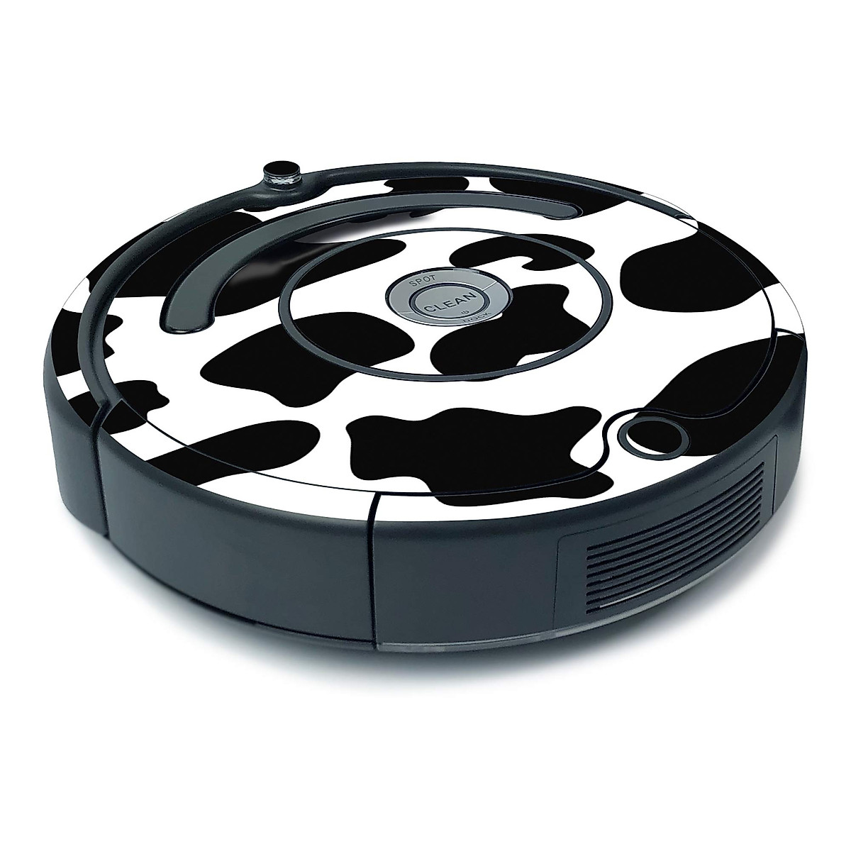 MightySkins Skin for iRobot Roomba 675 Minimal Coverage - Cow Print | Protective, Durable, and Unique Vinyl Decal wrap cover | Easy To Apply, Remove, and Change Styles | Made in the USA (IRRO675MIN-Cow Print)