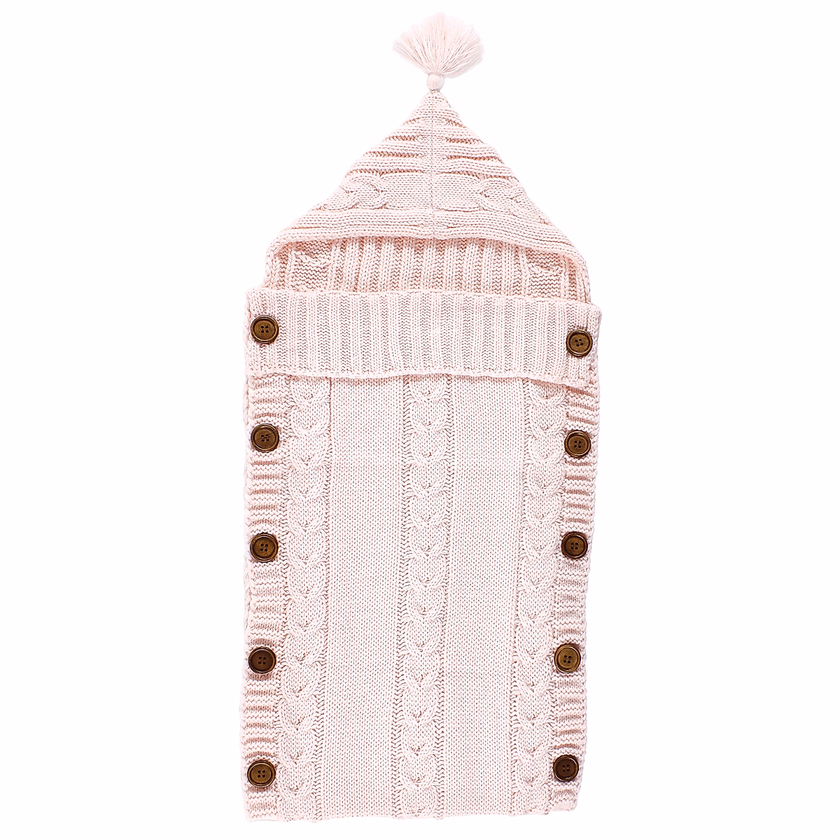 Hudson Baby Unisex Baby Knitted Baby Lounge Stroller Wrap Sack, Blushing Bride, One Size