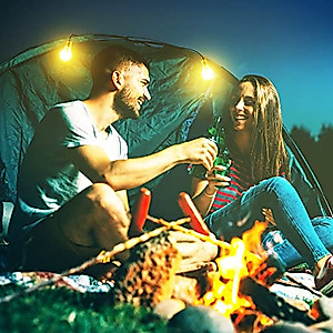 USB Camping Bulb Touch Switch Non Dimmable 3W 400lm Warm White LED Lantern for Fishing Boat Car Truck Camping, A19 Outdoor Portable LED Bulb, Emergency Light, Kids Bed Light, Night Light - 2 Pack