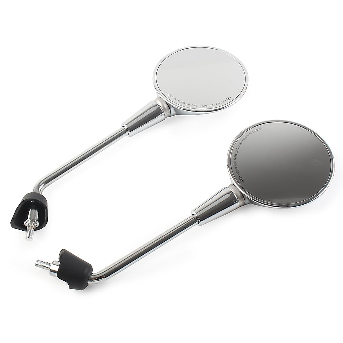 Newsmarts Motorcycle Rearview Side Mirrors, Rear View Mirror For Handlebars Replacement For Vespa Sprint, GTS300ie, Primavera, Elettrica 30/45MPH, For Piaggio, CM262001, CM262002, Chrome